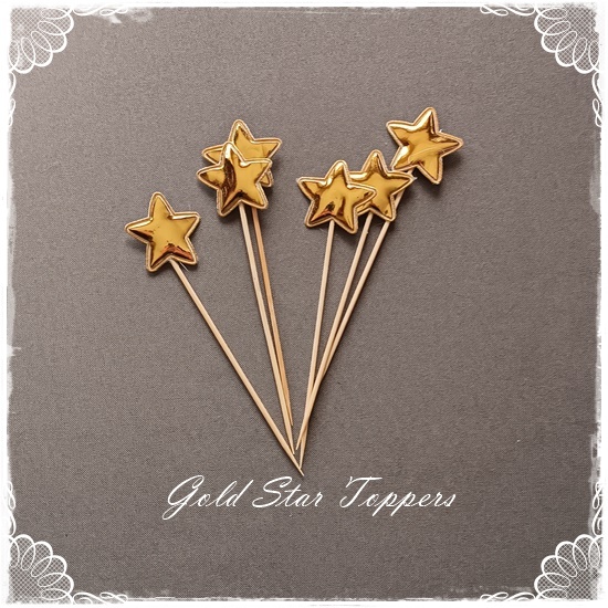 Star Toppers – Gold – Vintage Baker Shop
