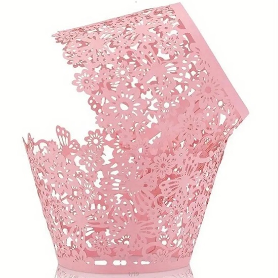 Lace Cupcake Wrapper – Pink – Vintage Baker Shop